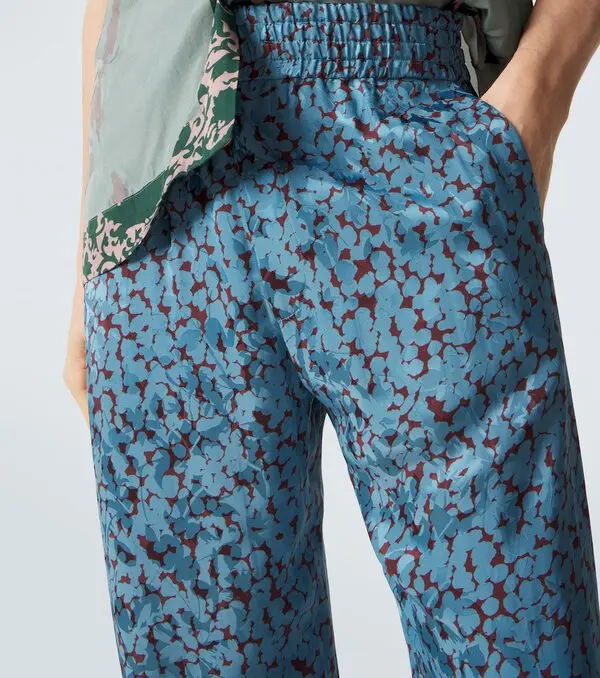 Dries Van Noten Printed Straight Leg Trousers