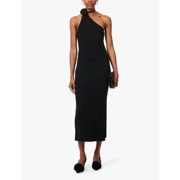 Pretty Lavish Amaya Knitted Maxi Dress In Black - 58% Off | Editorialist