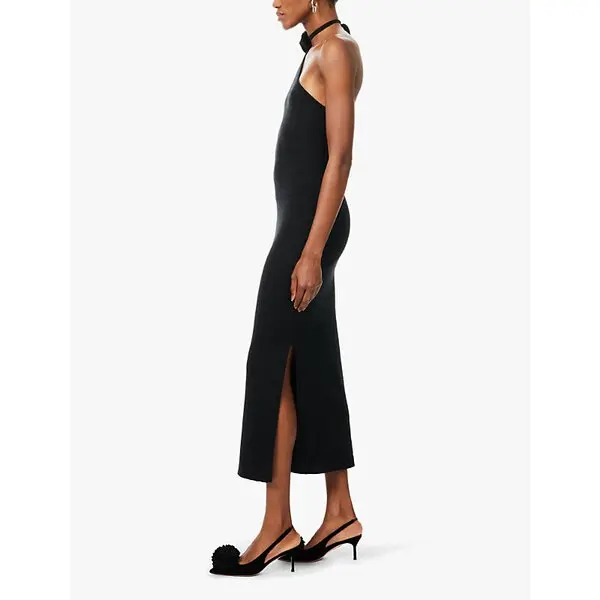 Pretty Lavish Amaya Knitted Maxi Dress In Black - 58% Off | Editorialist