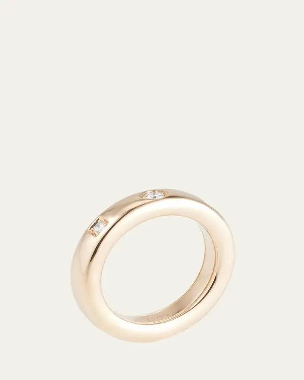 Pomellato Iconica 18k Diamond Band Ring - Rose Gold