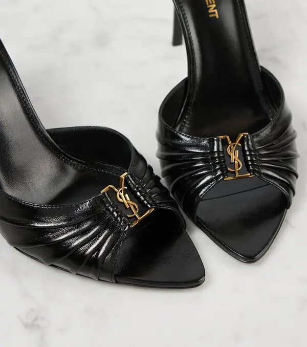 Saint Laurent Babylone Leather Mules