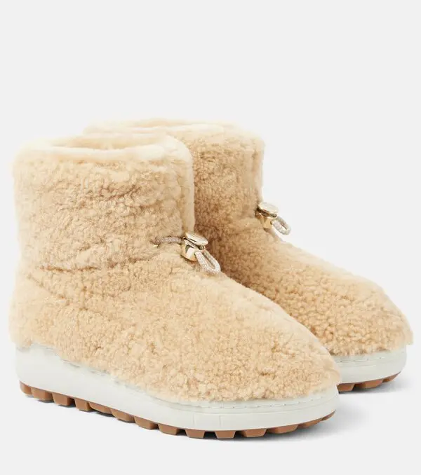 Bogner Chamonix S 13 Shearling Snow Boots - Neutrals