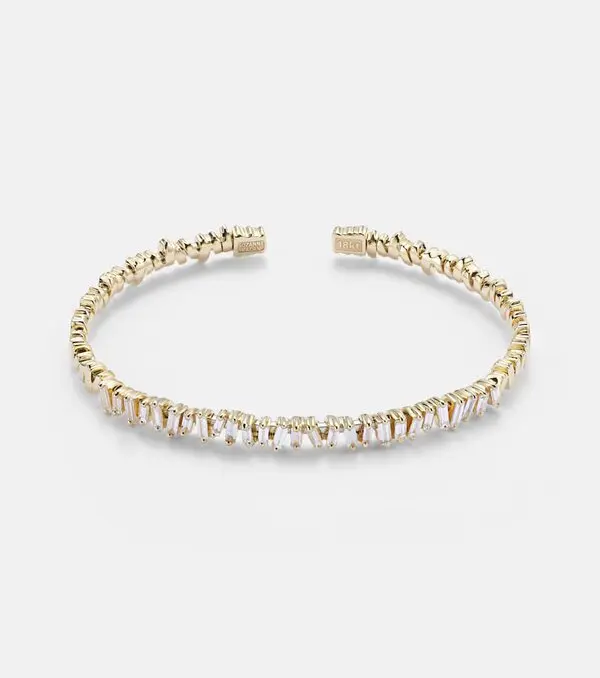 SUZANNE KALAN 18kt Yellow Diamond Bangle - Gold