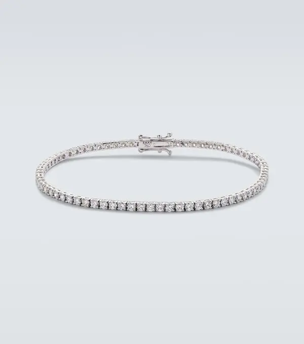 Shay Jewelry 18kt Gold Tennis Bracelet With Diamonds - Silver