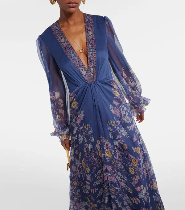 Etro Printed Silk Gown