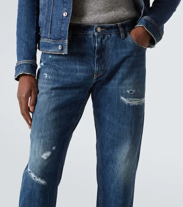 Dolce & Gabbana Distressed Straight Jeans