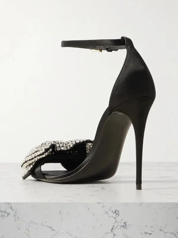 Dolce & Gabbana Crystal-embellished Satin Pumps