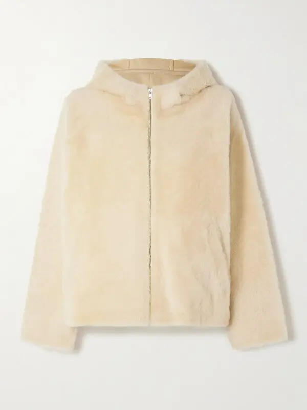 YVES SALOMON Hooded Shearling Jacket
