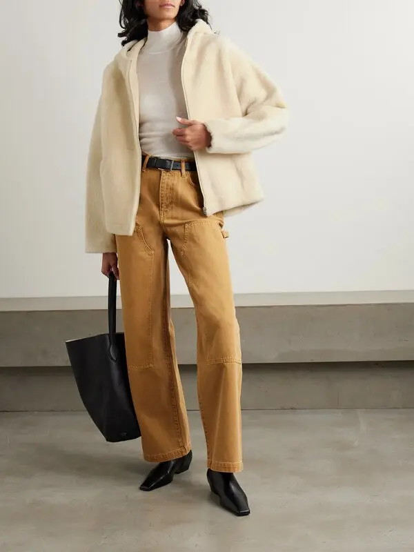 YVES SALOMON Hooded Shearling Jacket