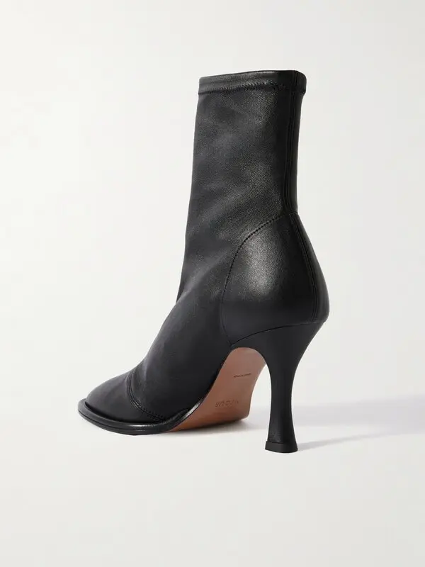 NEOUS Lea Stretch-leather Ankle Boots - Black