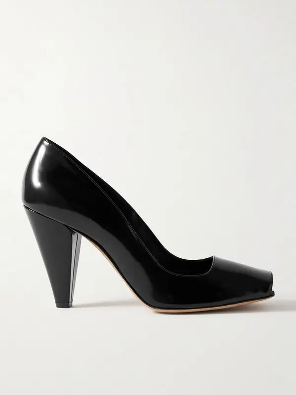Khaite Cedar Glossed-leather Pumps
