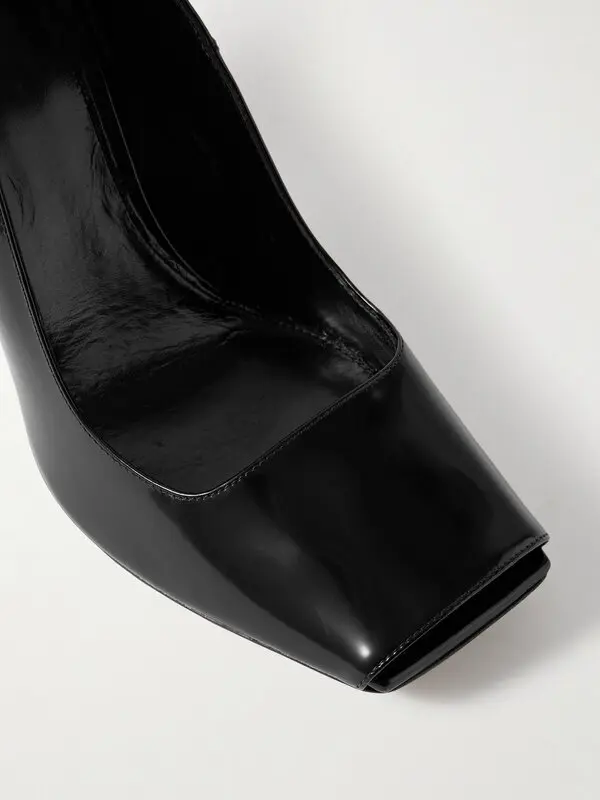Khaite Cedar Glossed-leather Pumps