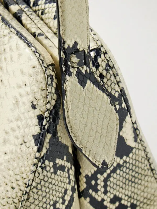 Khaite Cate Snake-effect Leather Tote - Animal Print