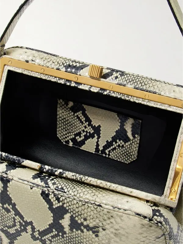 Khaite Cate Snake-effect Leather Tote - Animal Print