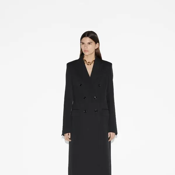Gucci Long Wool Double-breasted Coat