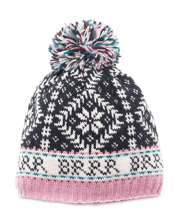 FRENCH KNOT Knitted Wool Hat - Black