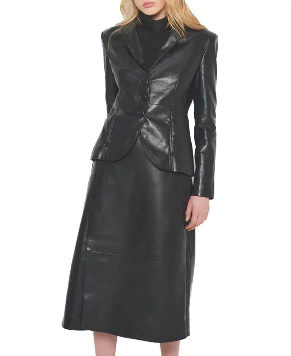 AS By DF Upcycled Tailored Leather Blazer