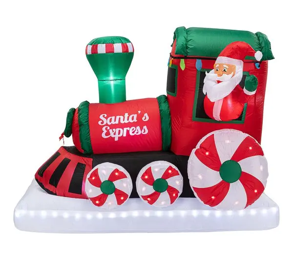 MR. CHRISTMAS 6 Ft. Outdoor Inflatable Santa' S Express Train - One-color