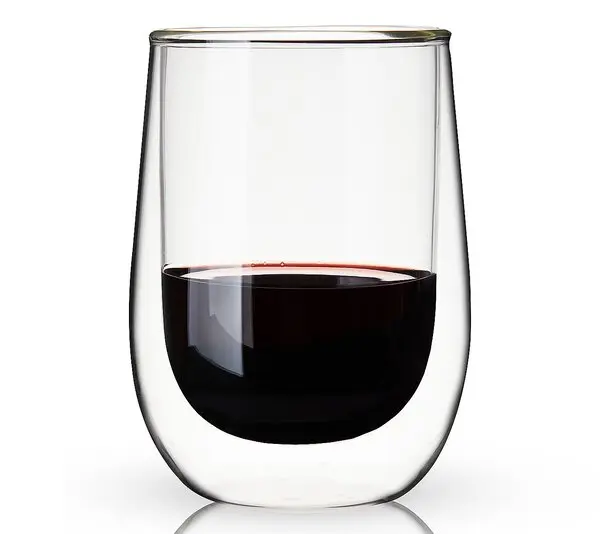TRUE BRANDS Double Walled Wine Glasses Set Of 2 - One-color