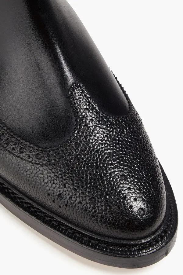 Thom Browne Perforated Leather Knee Boots