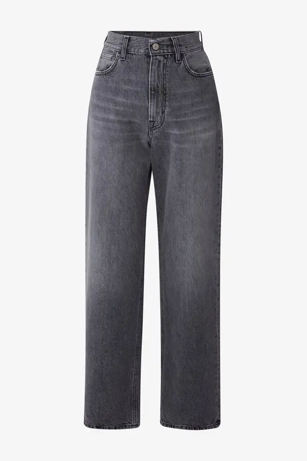 HOUSE OF DAGMAR High-rise Wide-leg Jeans - Light Grey