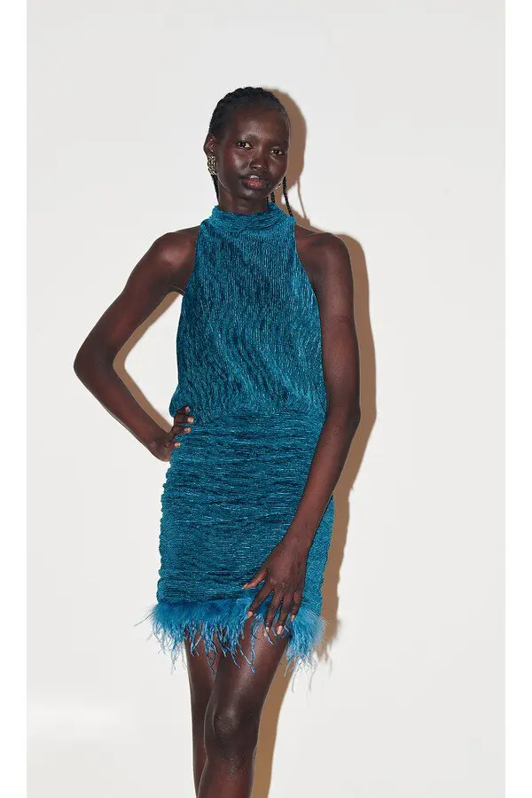 Saylor Piper Mini Dress In Teal - 48% Off | Editorialist