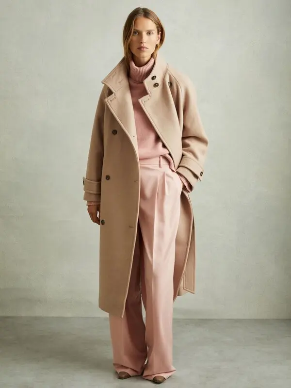 REISS Prim Wool-blend Double-breasted Coat