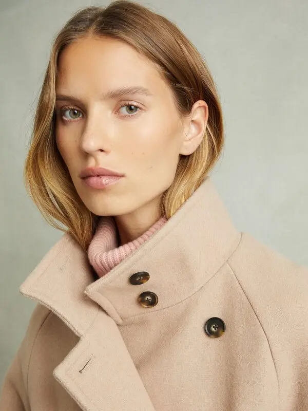 REISS Prim Wool-blend Double-breasted Coat