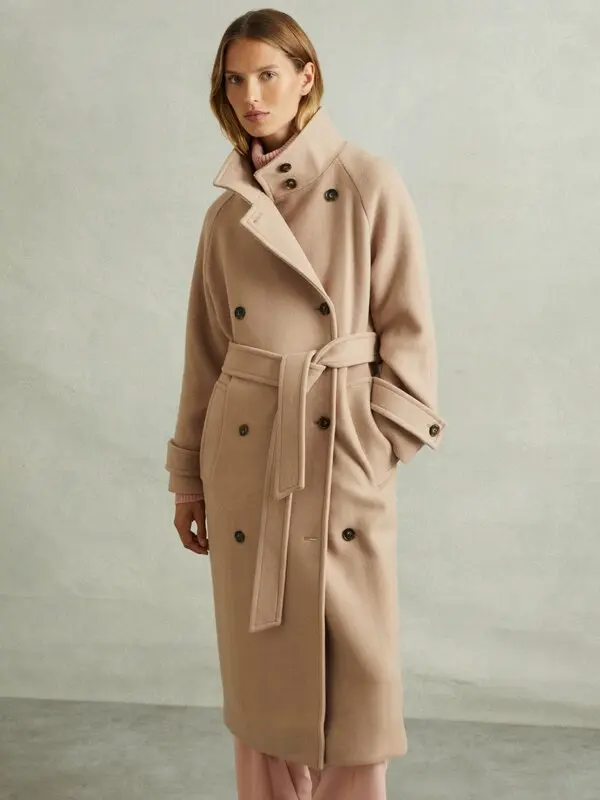 REISS Prim Wool-blend Double-breasted Coat