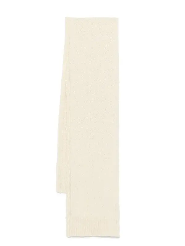 JIL SANDER Knitted Scarf - White