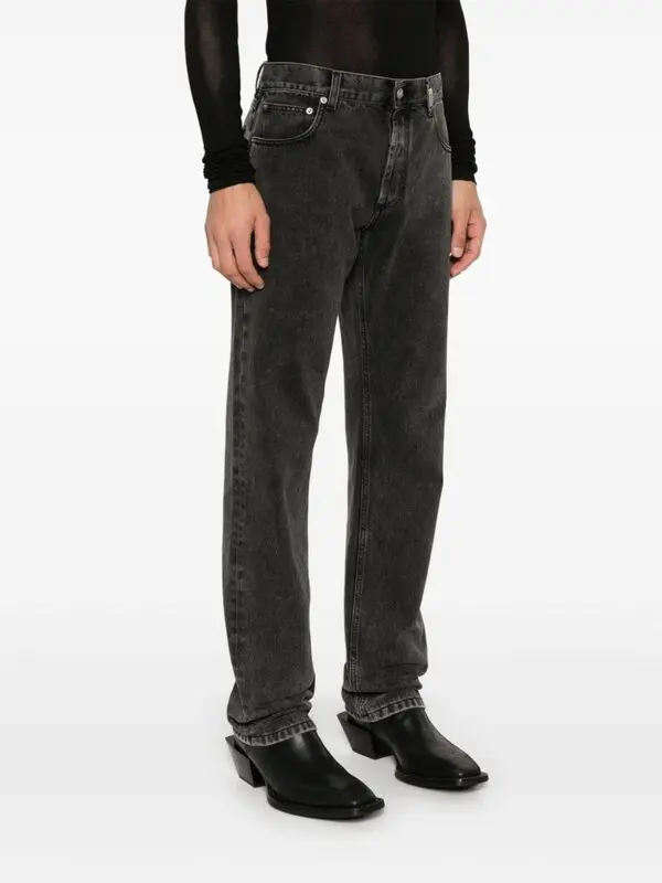 Alexander McQueen Logo-plaque Jeans - Grey