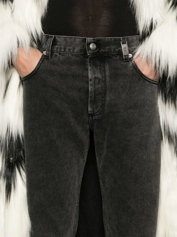 Alexander McQueen Logo-plaque Jeans - Grey