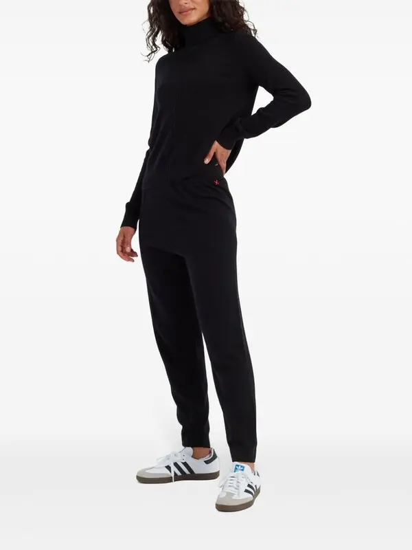 Chinti & Parker Fine-knit Track Pants - Black