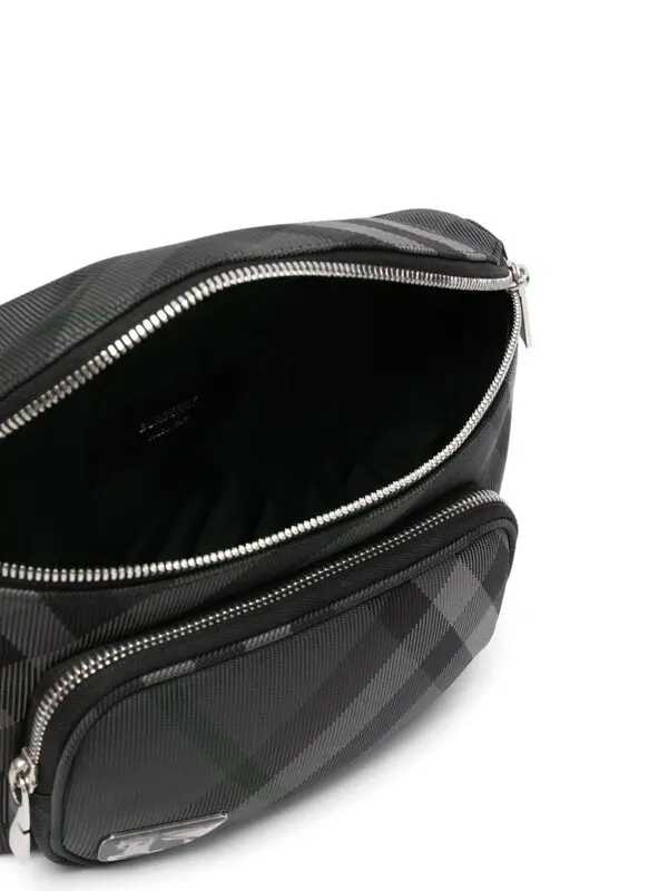 Burberry Grid Belt Bag In Black | Editorialist