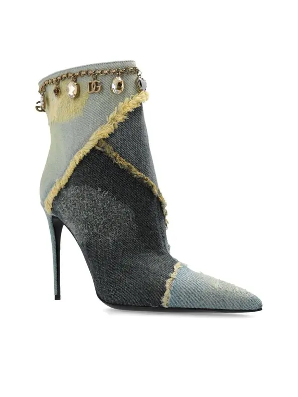 Dolce & Gabbana Distressed Denim Boots
