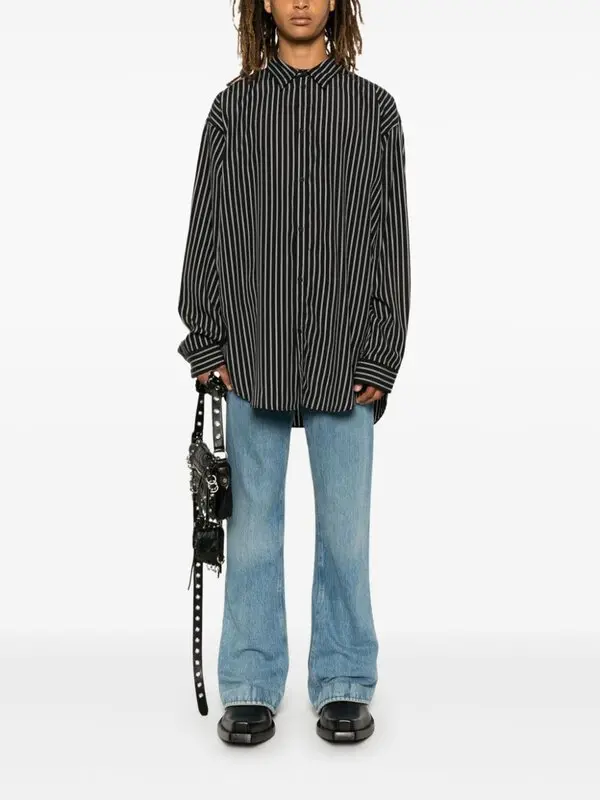 Balenciaga Striped Shirt - Black | Editorialist