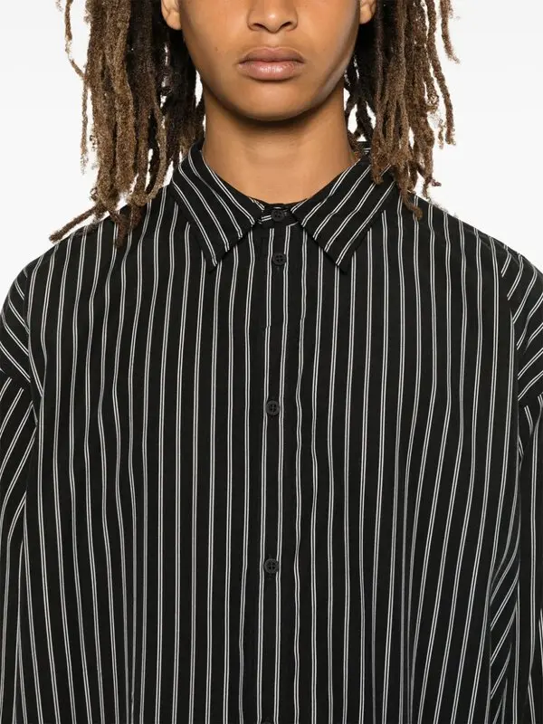 Balenciaga Striped Shirt - Black | Editorialist