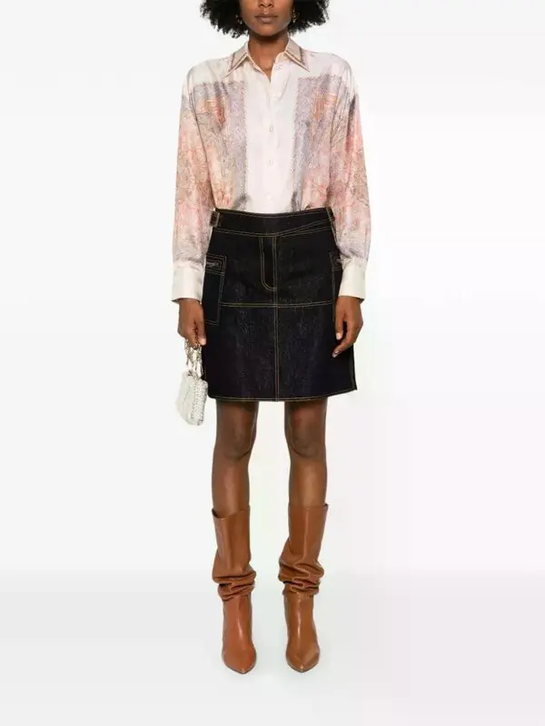 Etro Denim Mini Skirt - Blue