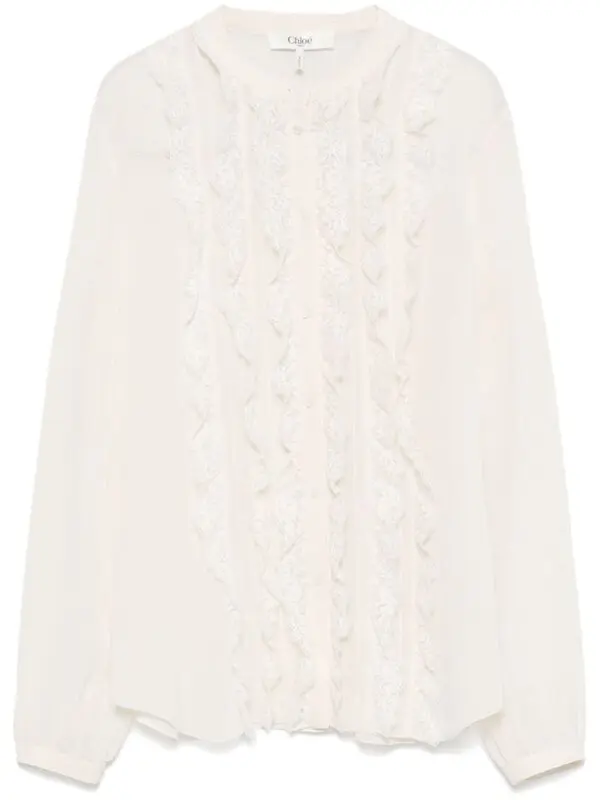 Chloé Ruffled Silk Blouse