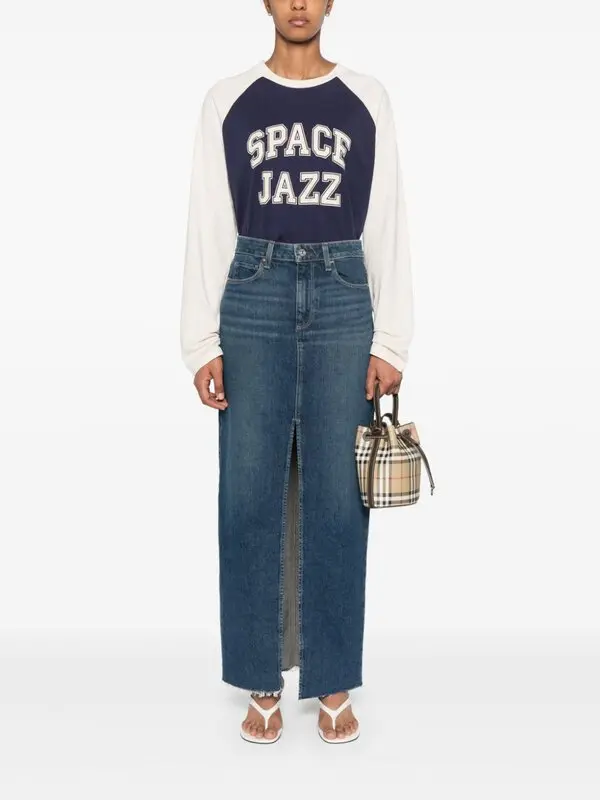 Paige Angela Maxi Denim Skirt