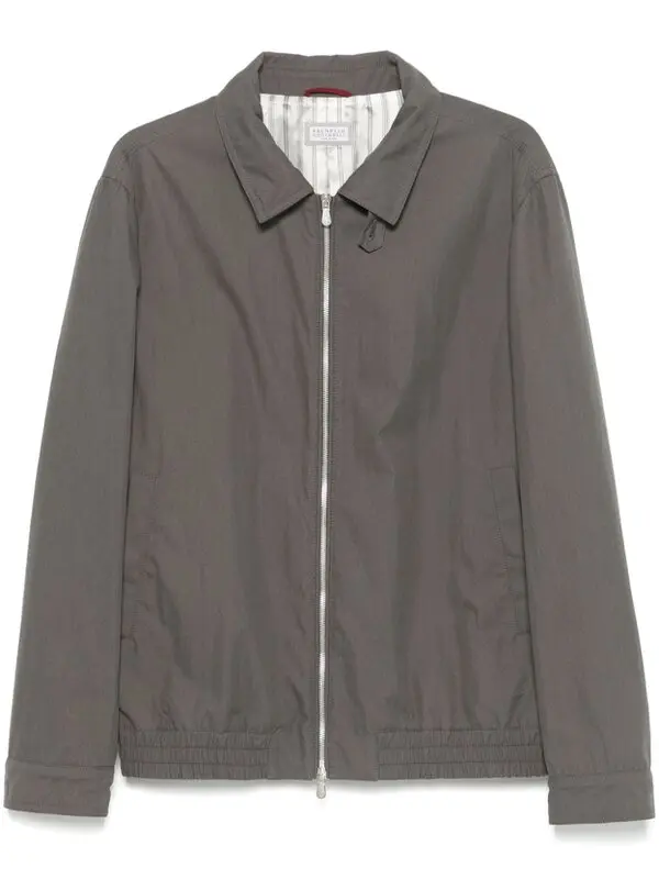 Brunello Cucinelli Gabardine Bomber Jacket