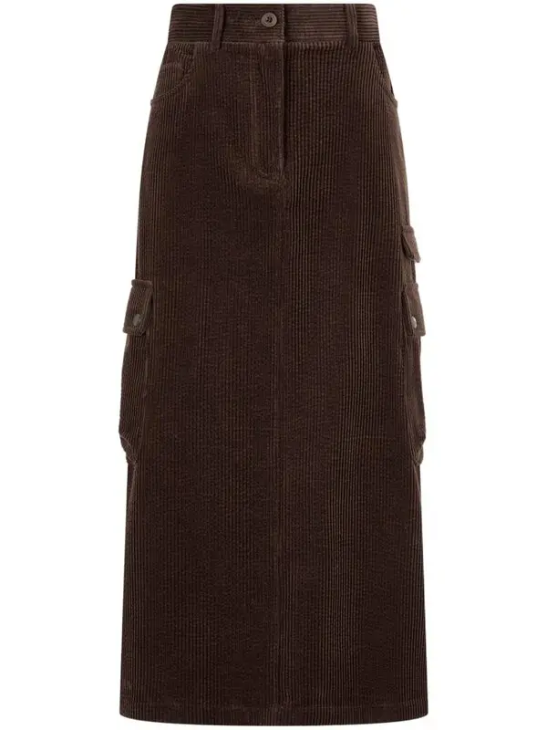 STUDIO TOMBOY Corduroy Cargo Skirt - Brown