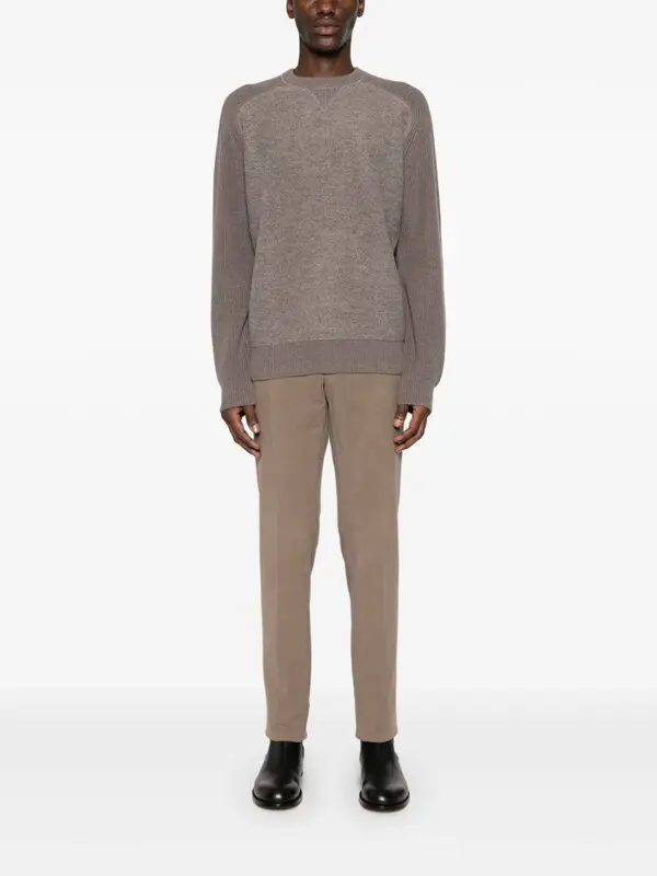 BOSS Panelled Sweater - Brown