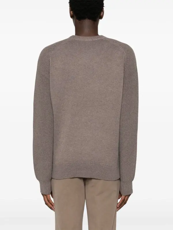 BOSS Panelled Sweater - Brown