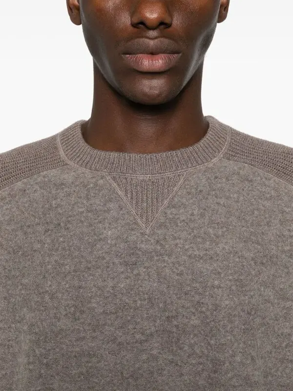 BOSS Panelled Sweater - Brown