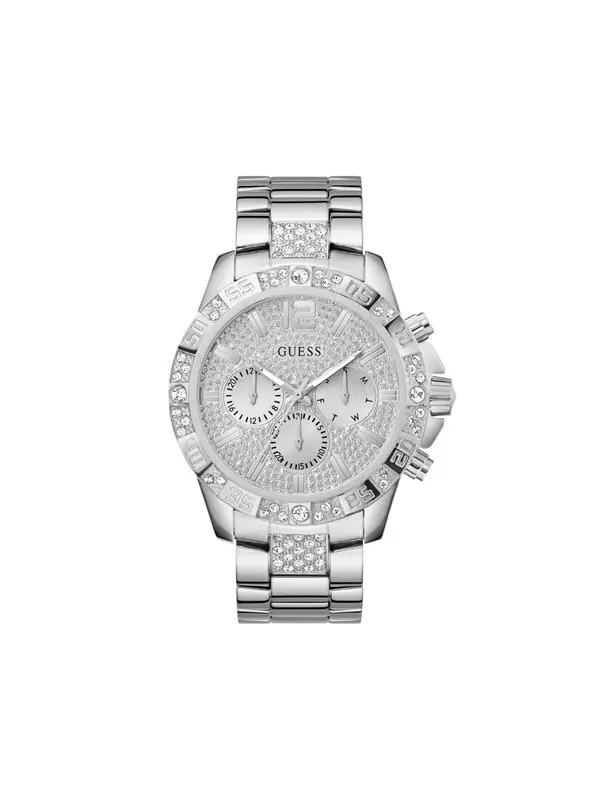 Guess 48mm Chronograph Watch - Silver