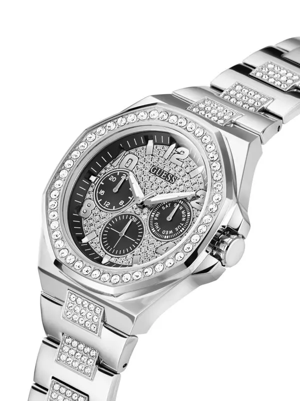 Guess Crystal-embellished 46mm Chronograph Watch
