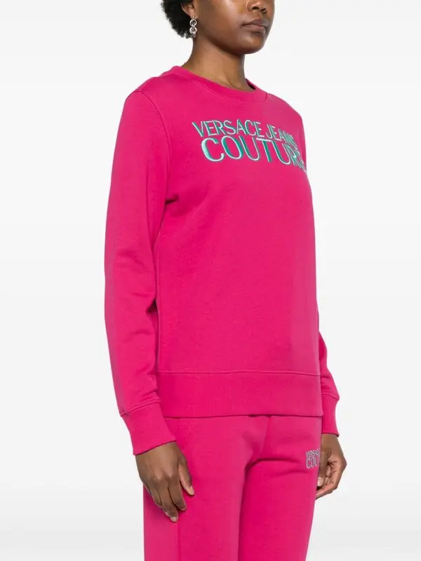 Versace Logo-embroidered Sweatshirt - Pink