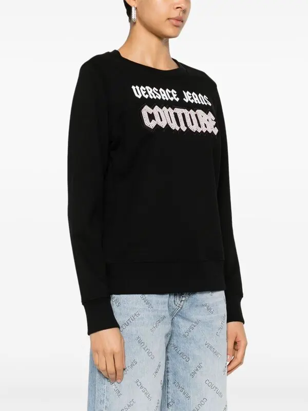 Versace Bead-embellished Sweatshirt - Black