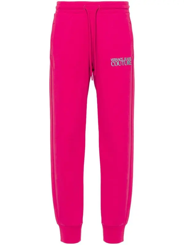 Versace Embroidered Logo Track Pants - Pink
